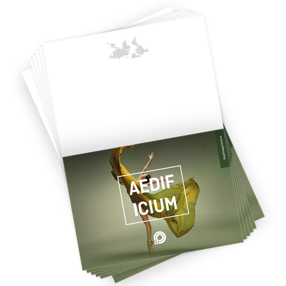 Klappkarten, A5 Querformat, Rillung lange Seite, A5 bei Onlineprinters